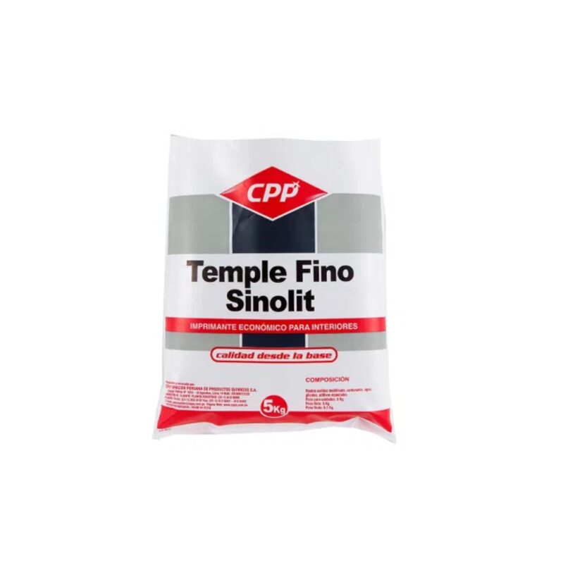 Temple Fino Sinolit Blanco 5kg – CONSELVA – Comercial Selva Nor Peruana S.A